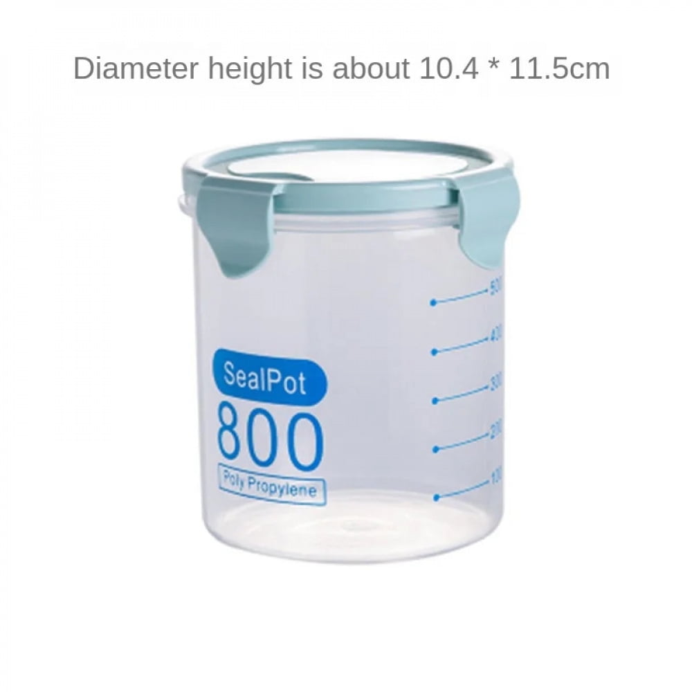 Sealed Jars Graduated Tank Transparent Plastic Cereal Cans Kitchen ...
