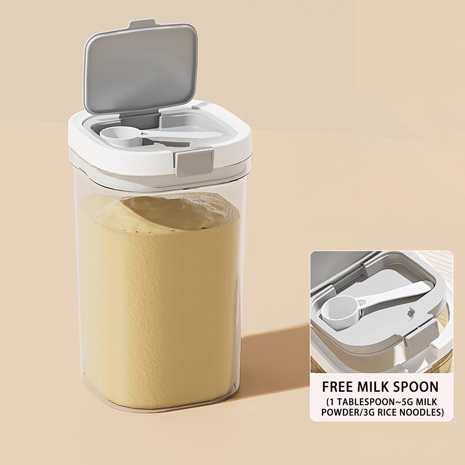Sealed Storage Canister,Large Capacity Airtight Formula Container for ...