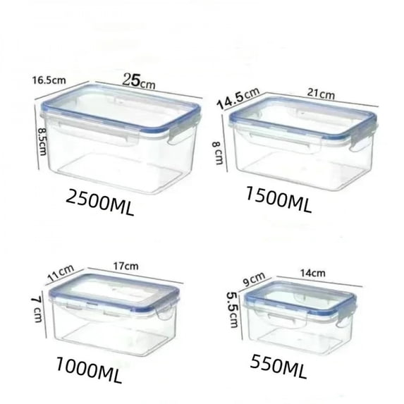Sealed rectangular refrigerator storage box with lid Plastic crisper ...