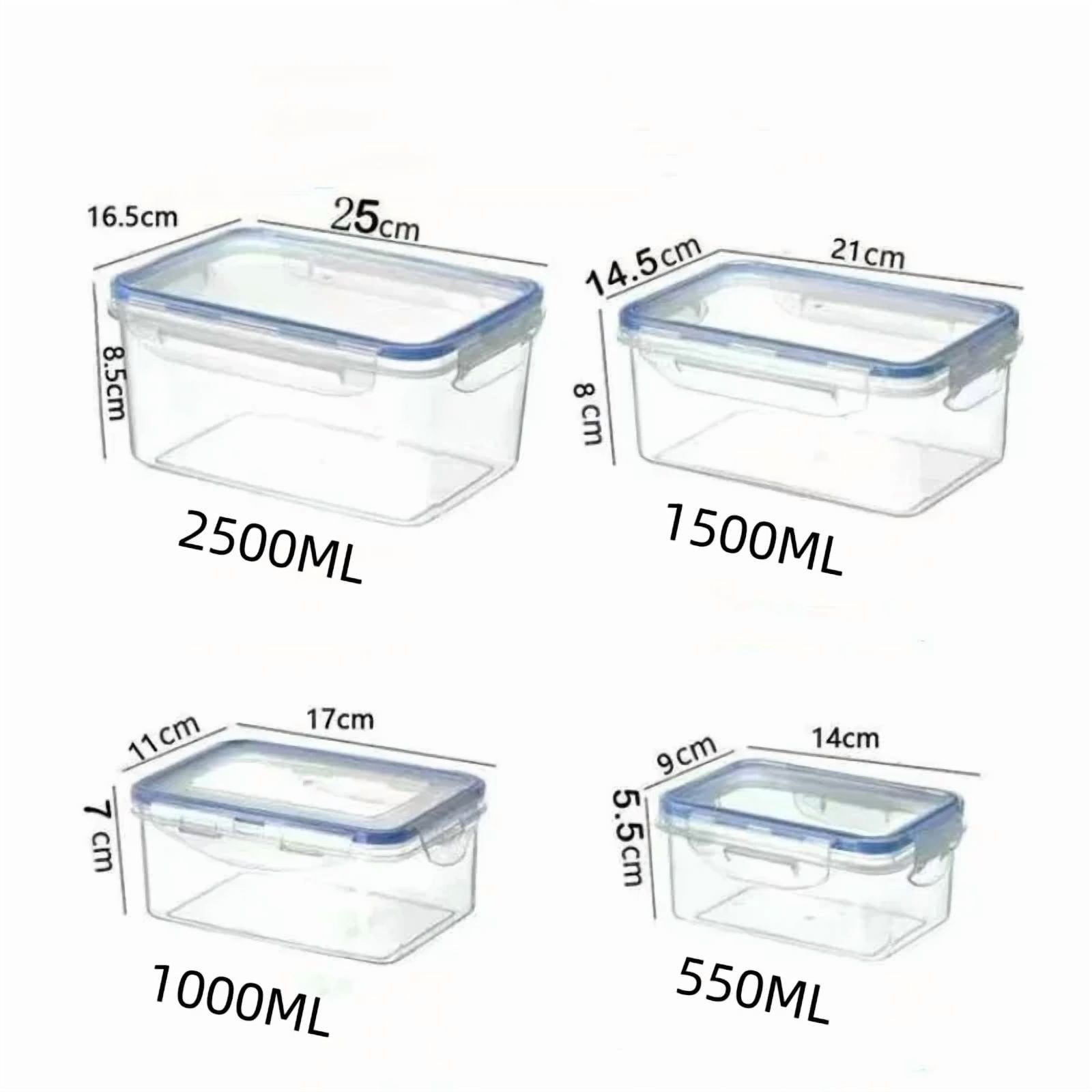 Sealed rectangular refrigerator storage box with lid Plastic crisper ...