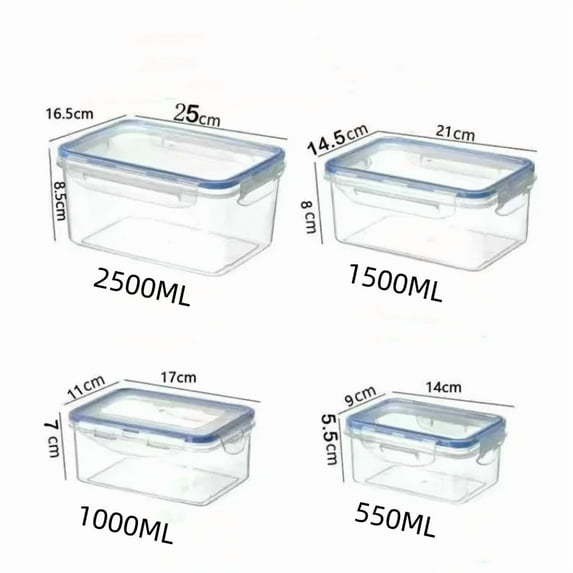 Sealed rectangular refrigerator storage box with lid Plastic crisper ...