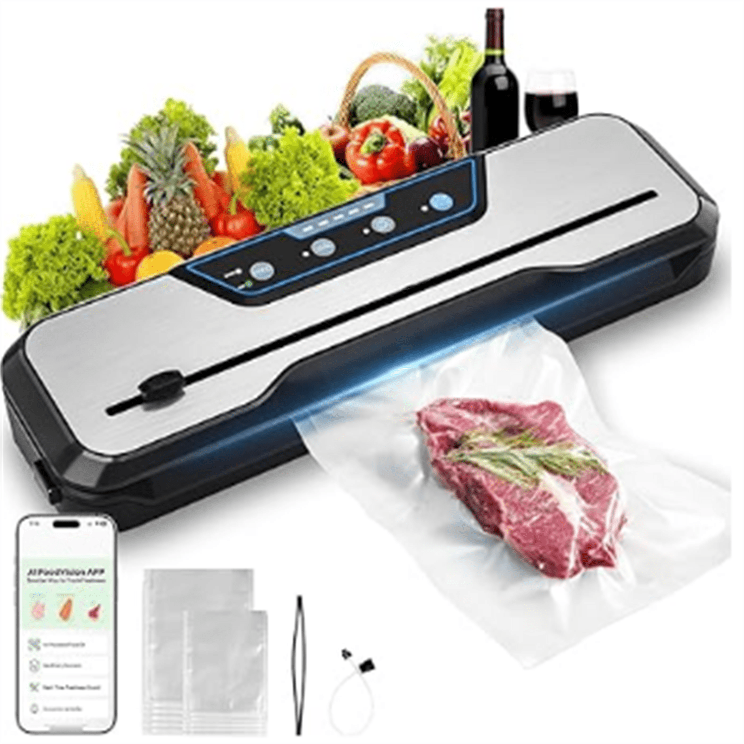 Sealer Machine, with Starter Kit and 2-Year Warranty, Automatic Air ...
