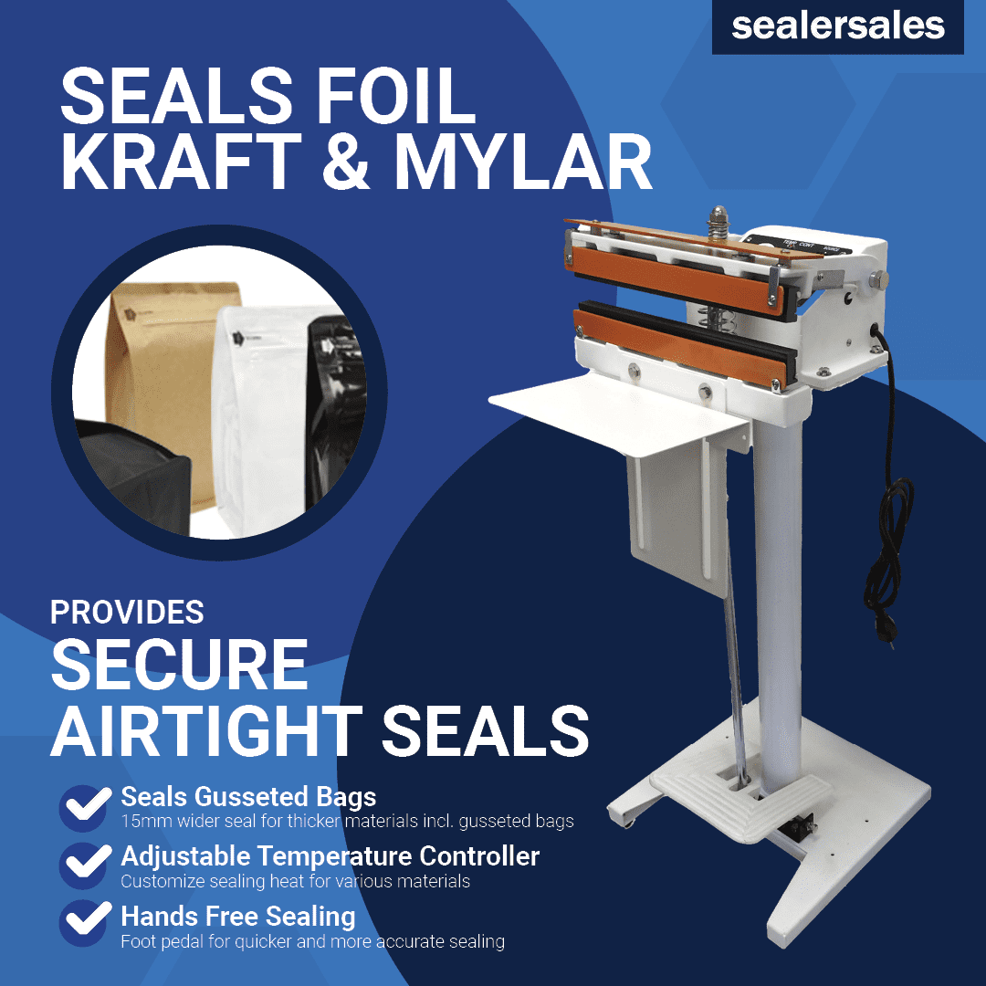 Sealer Sales 18" W-Series Direct Heat Foot Sealer w/ 15mm Meshed Seal ...