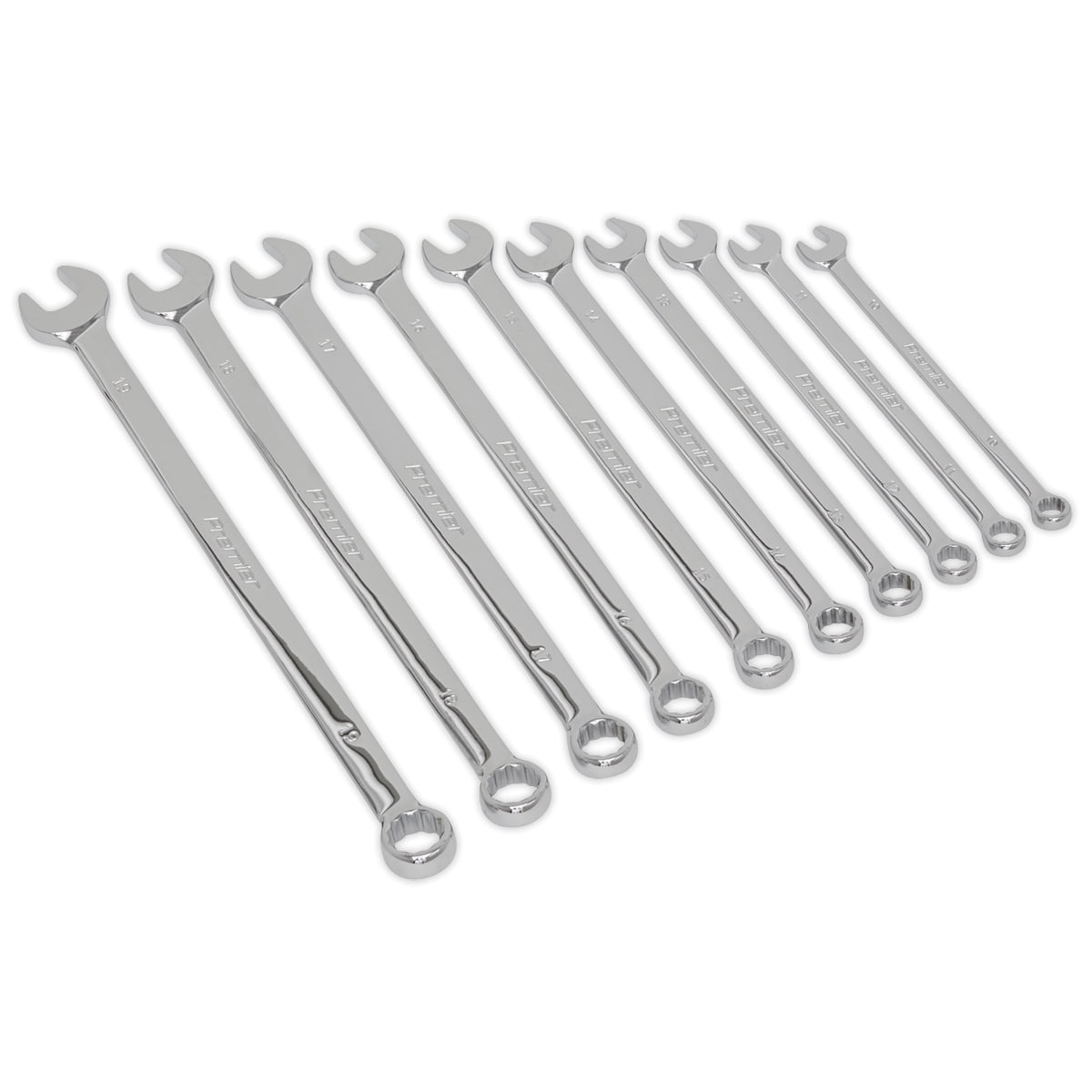 Sealey Ak6310 Combination Spanner Set 10Pc Extra-Long Metric - Walmart.com