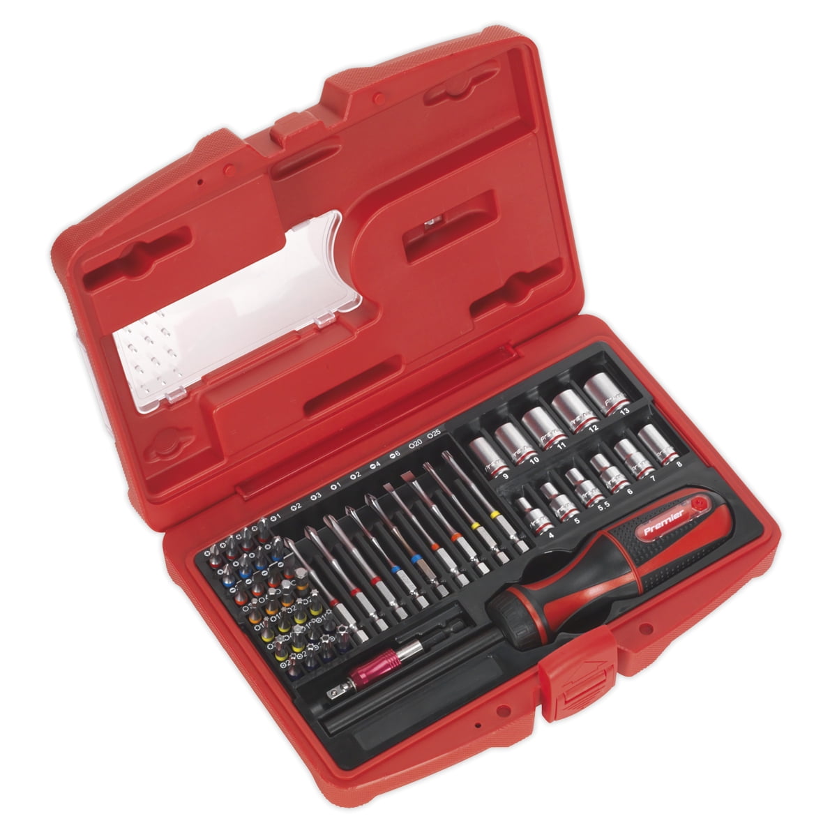 Sealey Ak64903 Fine Tooth Ratchet Screwdriver And Accessory Set 51Pc ...