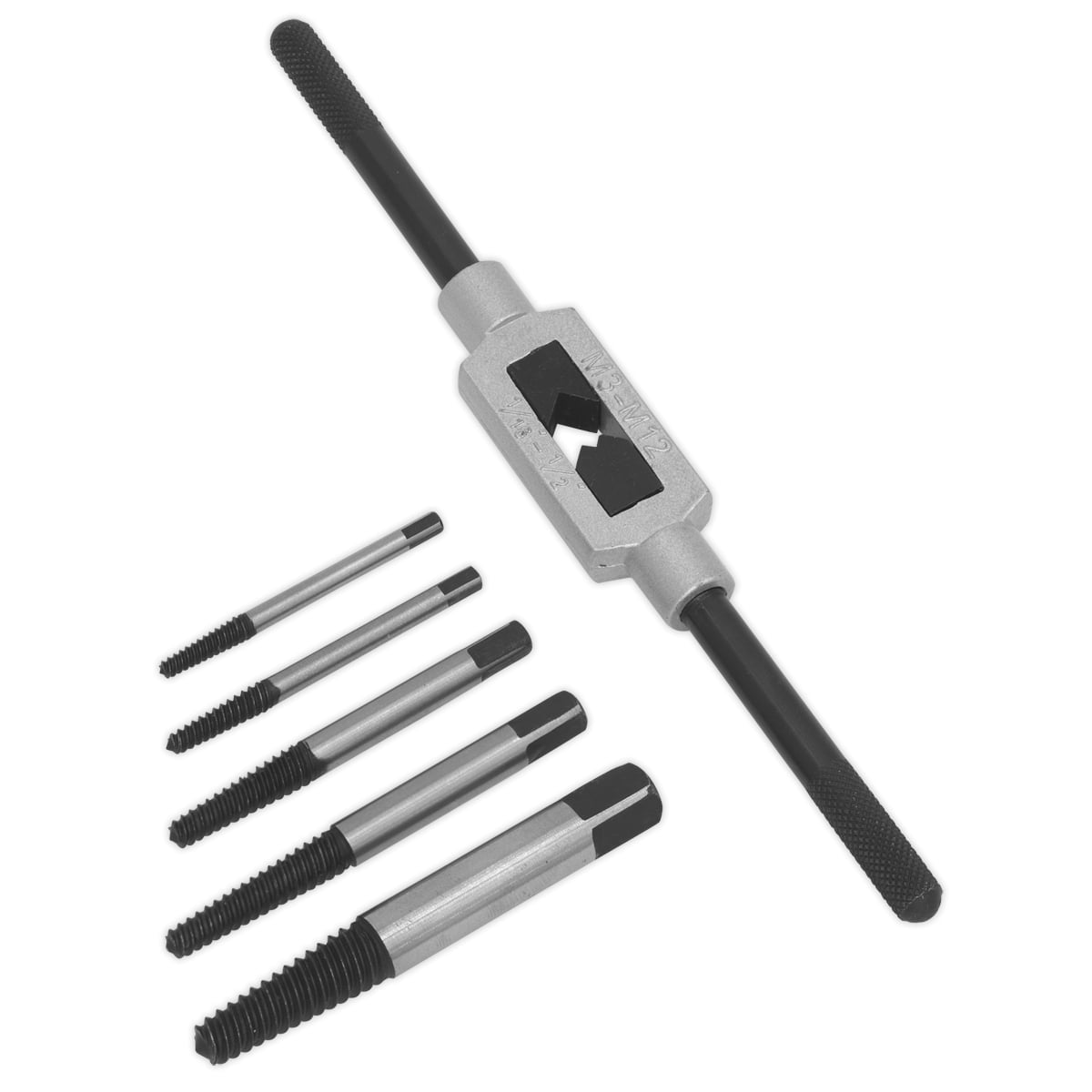 Sealey Ak721 Screw Extractor Set With Wrench 6Pc Helix Type - Walmart.com