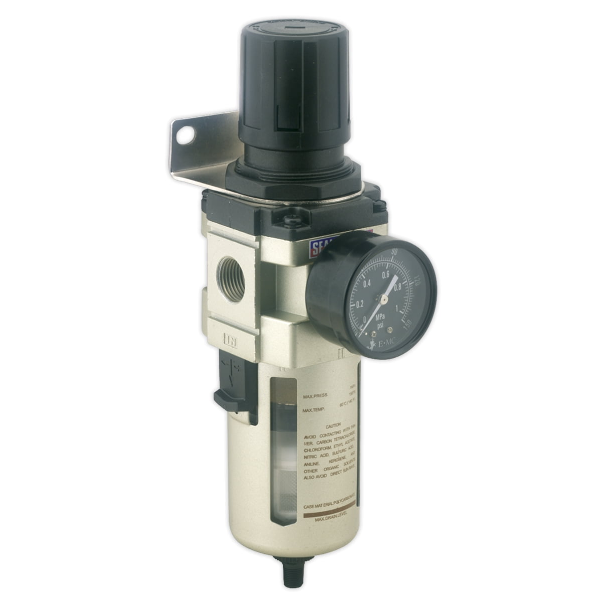 Sealey Sa206Frad Air Filter/Regulator Auto Drain Max Airflow 140Cfm ...