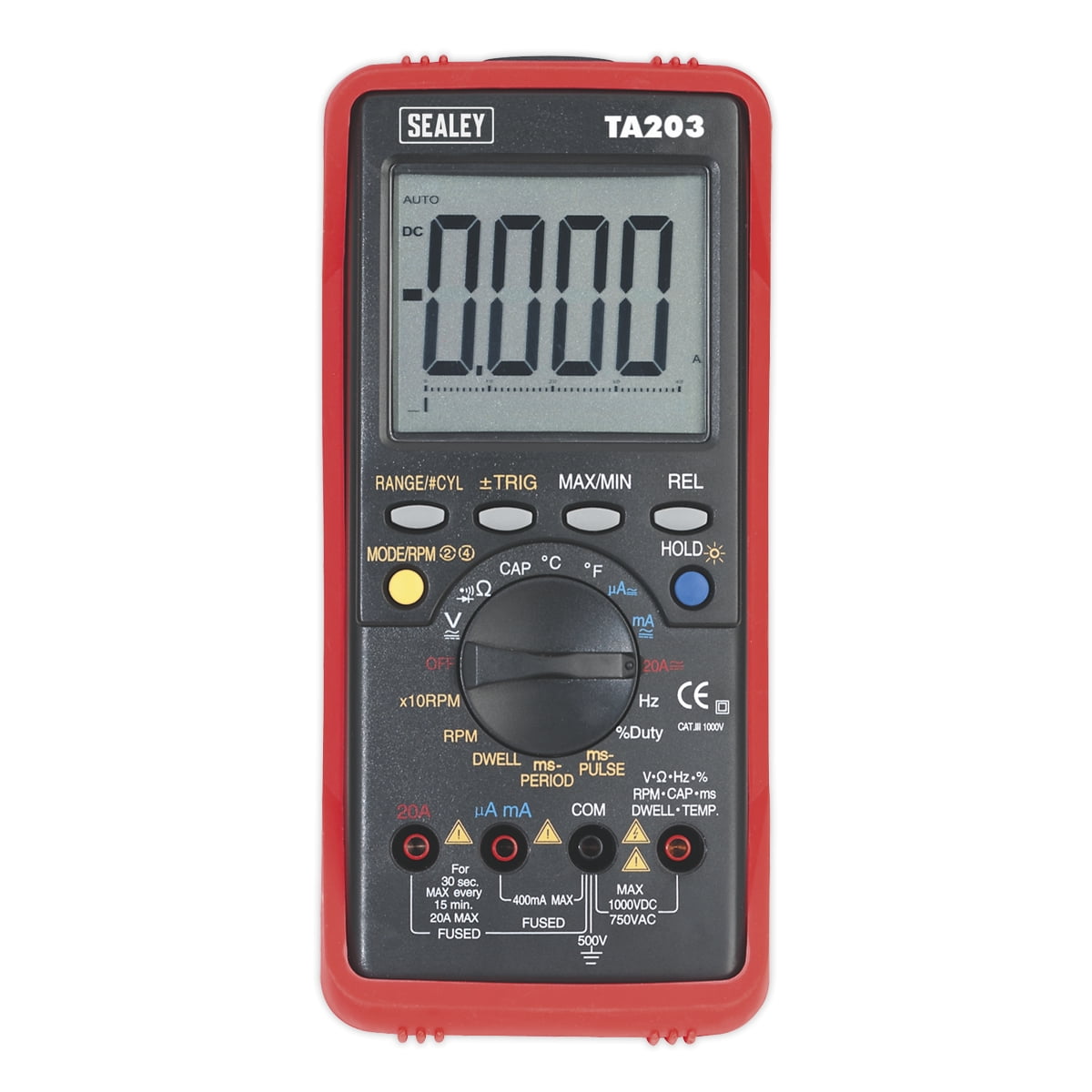 Sealey Ta203 Automotive Digital Multimeter 15 Function Bar Graph/Pc ...