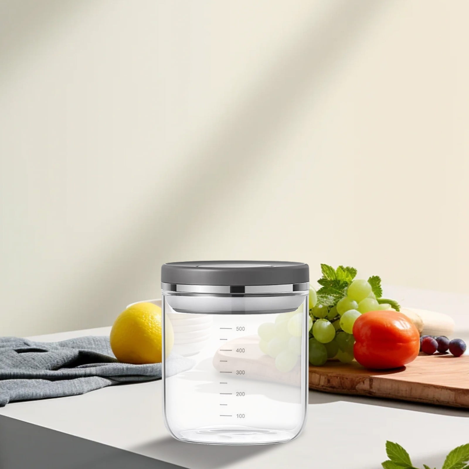 Sealing Can Jar High Borosilicate Glass Storage Jar Kitchen Dry Goods White Storage Jar ...