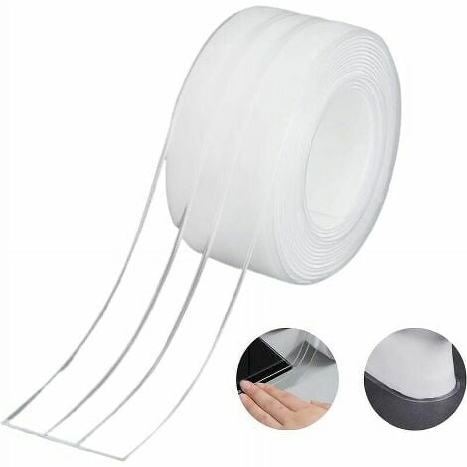 Sealing Strip, Bathroom Double Fold Silicone Sealant White Self ...