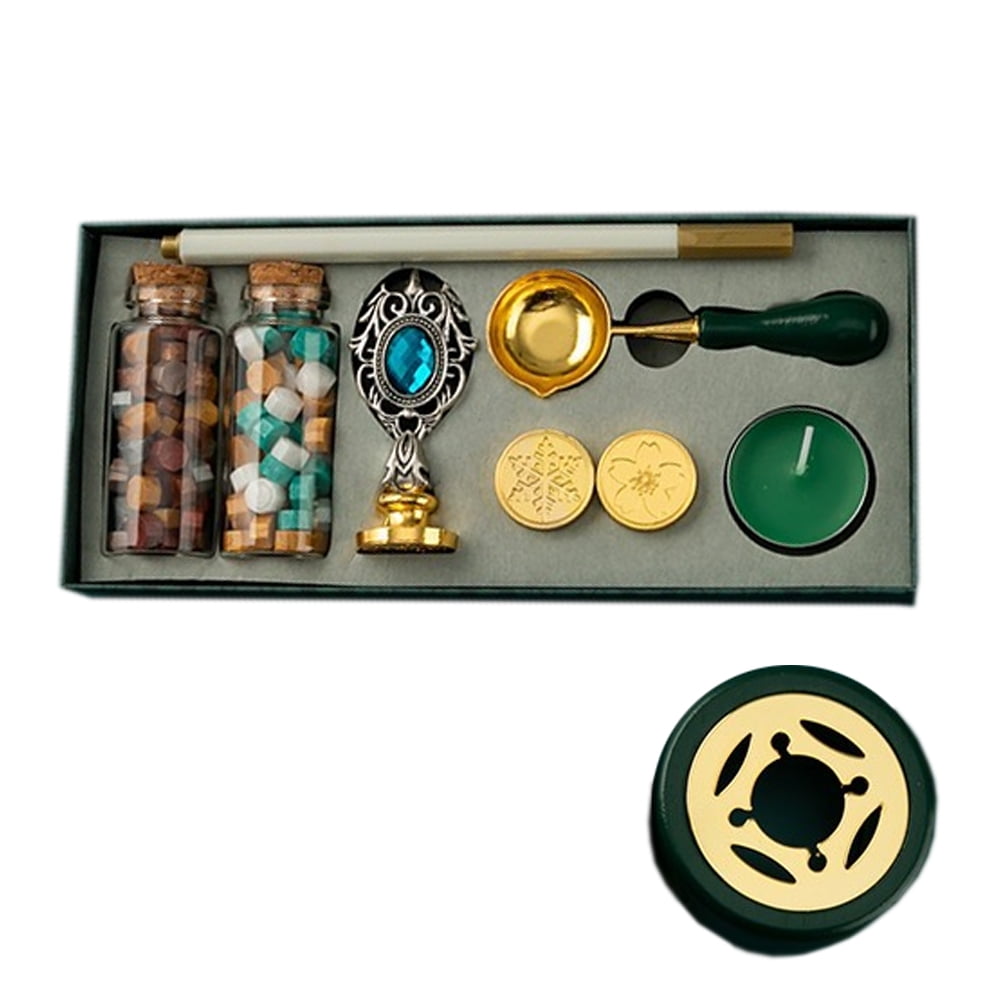 Sealing Wax Kit with Wax Seal Beads, Wax Seal Warmer, Wax Spoon and ...
