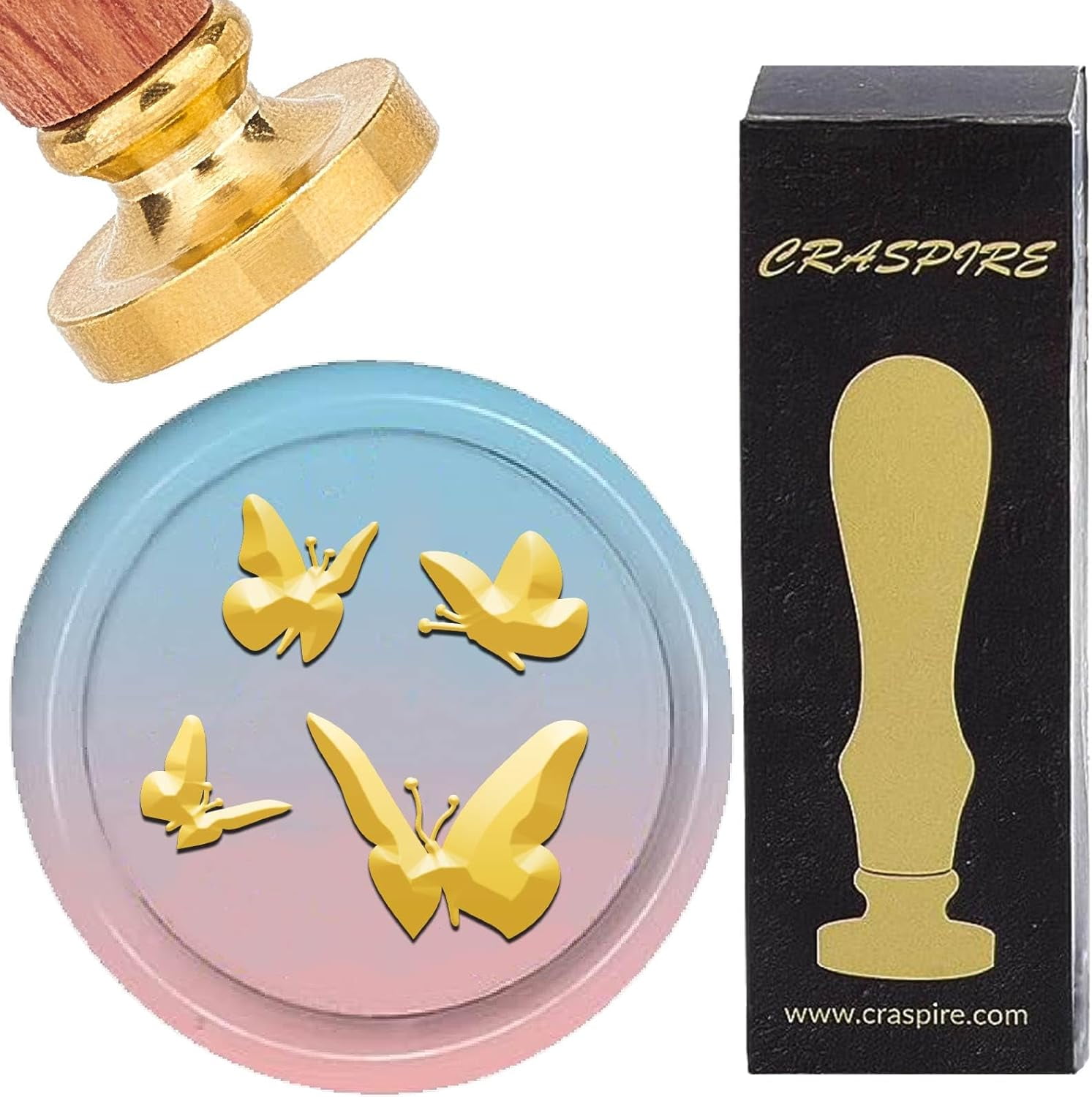 Sealing Wax Stamp Butterfly Wax Stamps Insects 25mm Retro Vintage ...