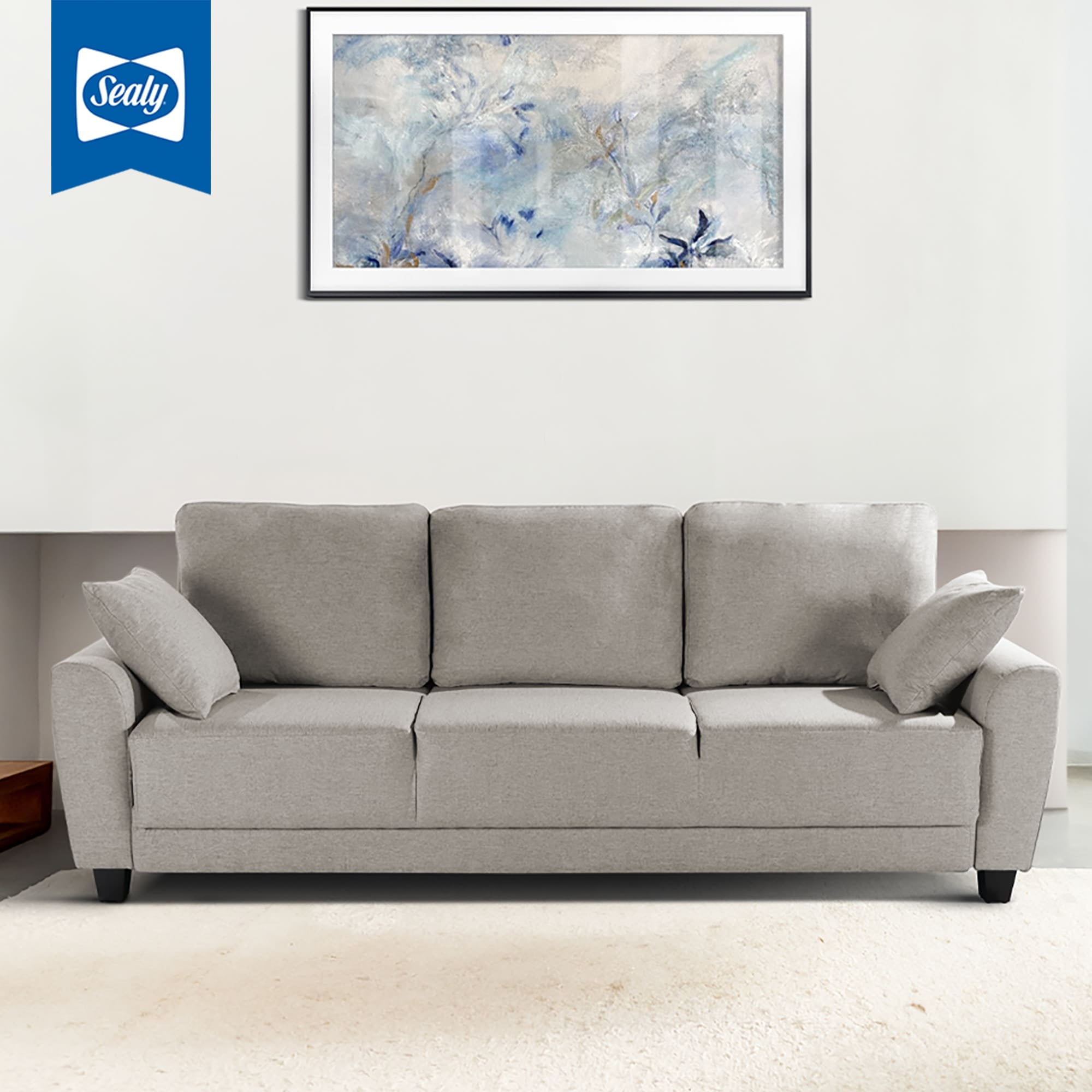 Sealy TruFit Klein Queen Dropback Sofa Bed Convertible with Additional ...