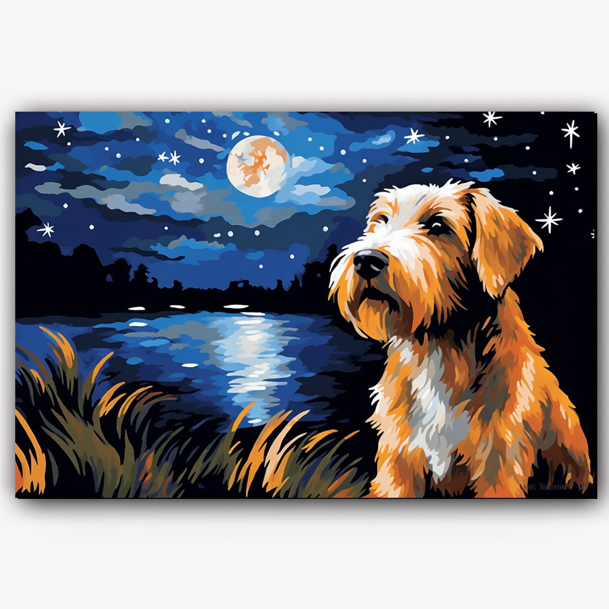 Sealyham Terrier Watercolor Dog Art Print Canvas, Wall art Painting ...