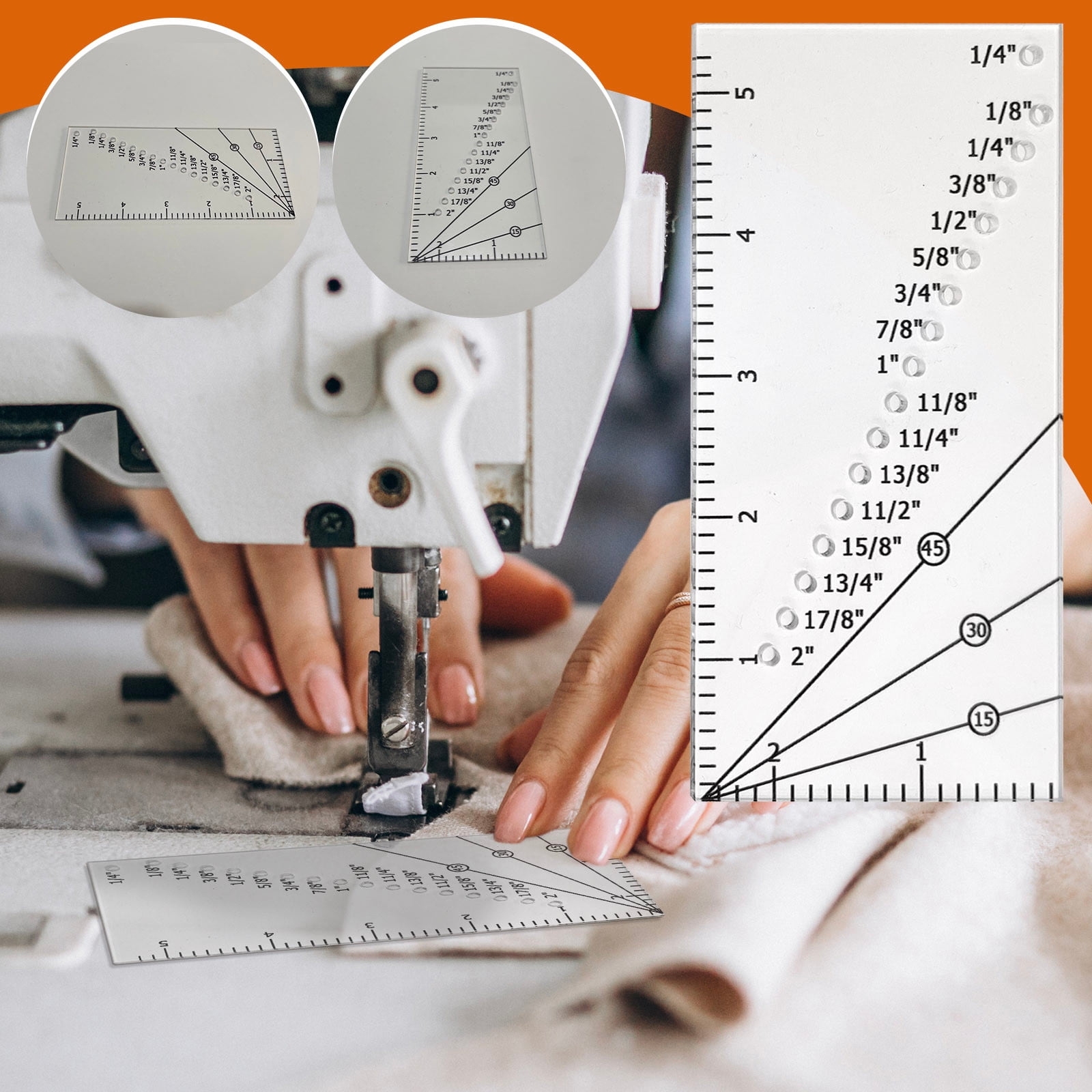 Seam Allowance Rulerfor Sewing Machine, Ideal Quilting Seam Guide Ruler ...