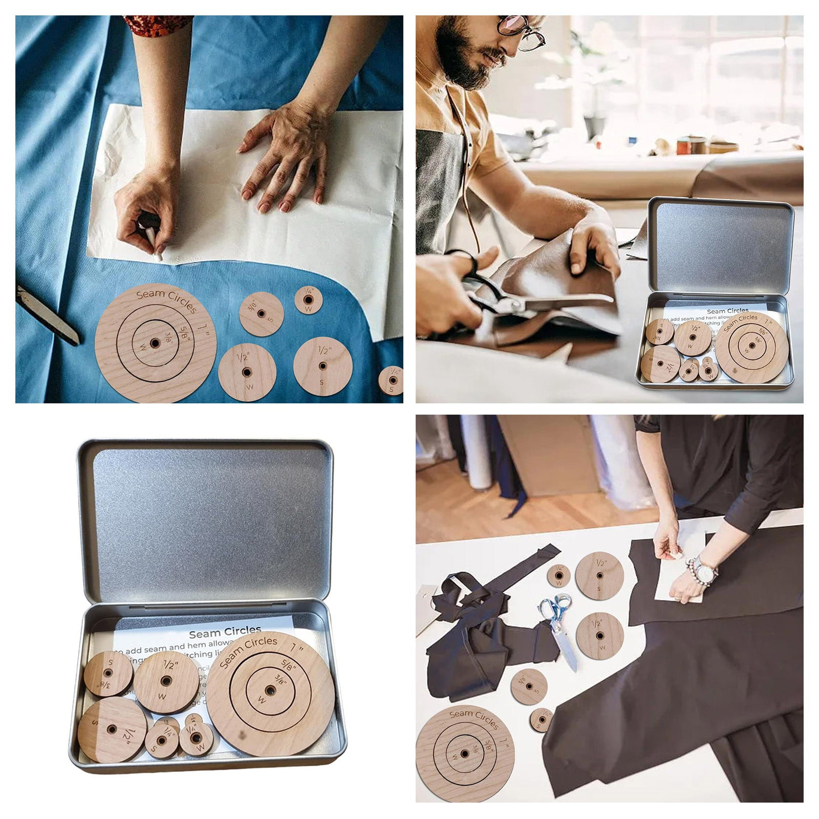 Seam Circles, Wooden Circle Quilting Template, Circle Template Quilting ...