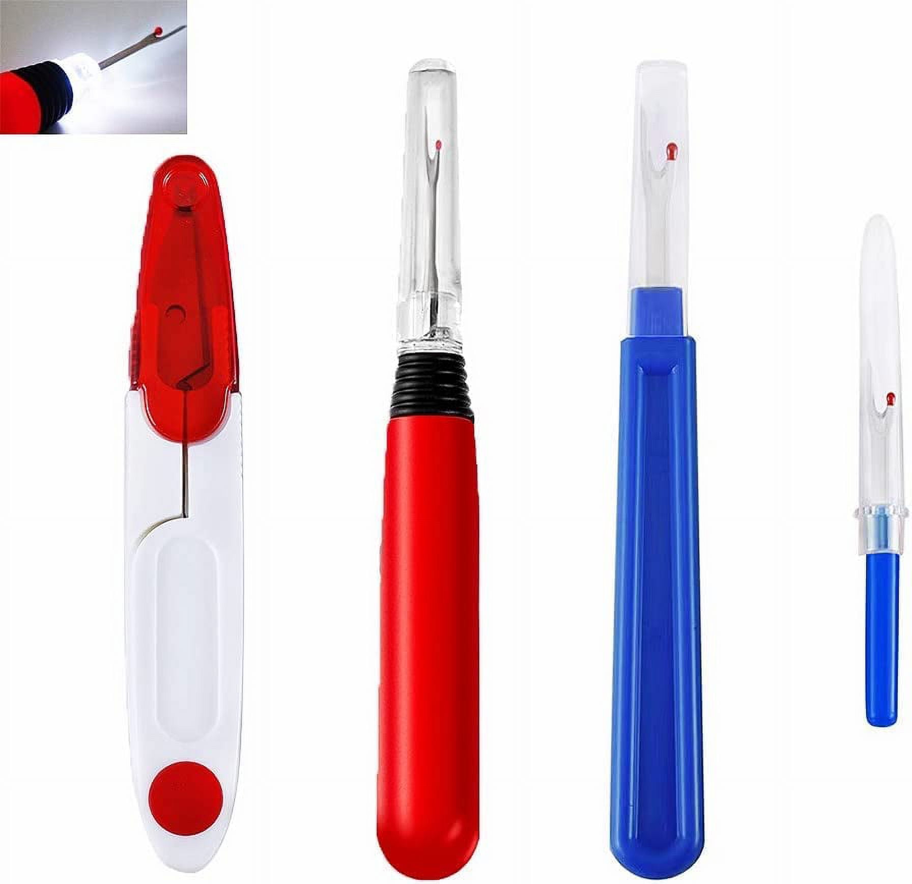 Seam Ripper with Light Tool Kit, 1 Large LED Seam Ripper (Batteries Included) and 2 Thread ...