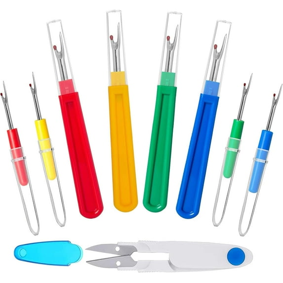 Seam Ripper, Stitch Thread Remover Tool, 9 Pcs Ripper Kit, 8 and 1 ...