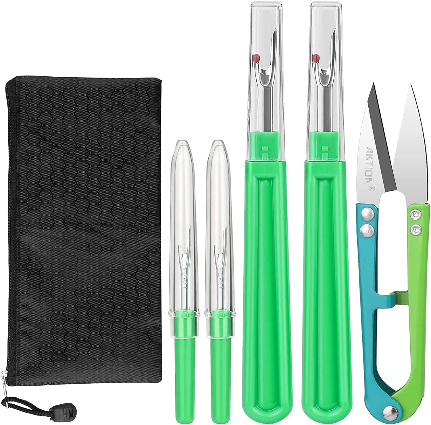 Seam Ripper and Stitch Ripper Tool Kit, 2+2 Small Thread Cutter and 1 ...