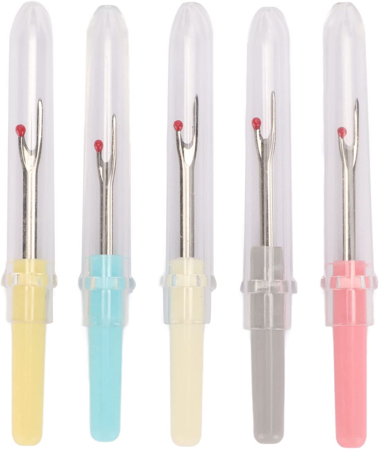 5Pcs Thread Remover Tool, DIY Cross Stitch Seam Ripper with Round Ball ...