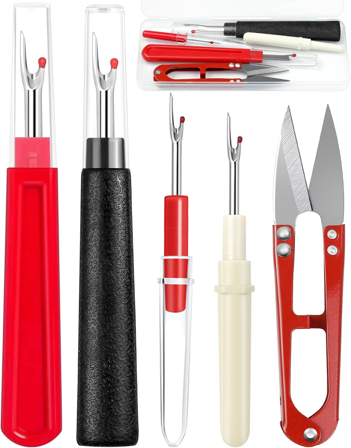 Seam Rippers for Sewing – 2 Big and 2 Small Stitch Remover Tools ...