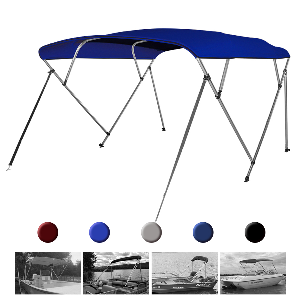KING BIRD 4 Bow Bimini Boat Top Cover Sun Shade Boat Canopy Waterproof ...