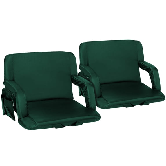 Seamander Extra Wide Reclining Stadium Chair, Large, Padded Back ...