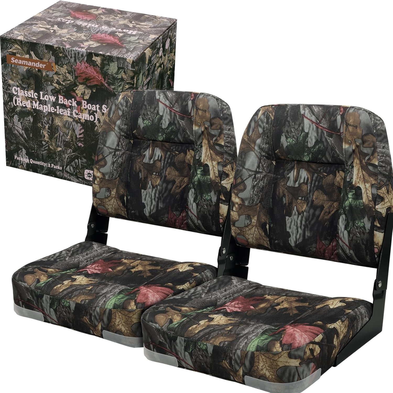 Seamander Low Back Boat Seat with Back Pocket & Breathable Mesh Bottom ...