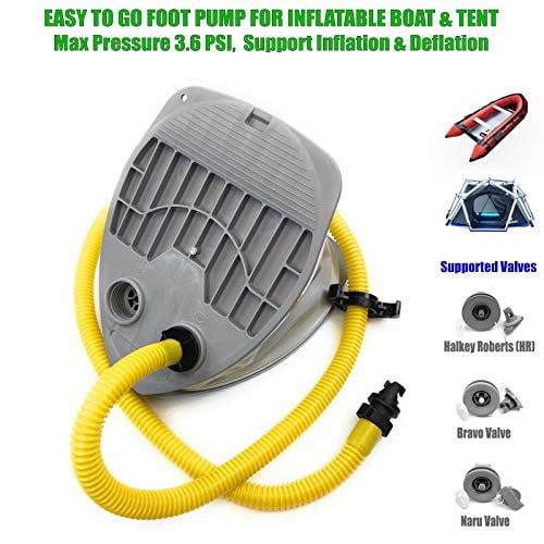 Seamax 7L Single Stage Foot Pump for Inflatable Boats, Max 3.6 PSI ...