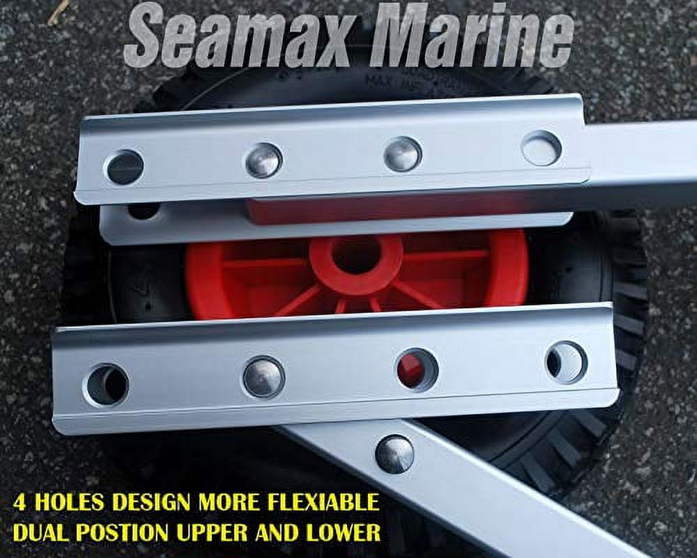 Seamax EZ Load Boat Launching Wheels Set for Inflatable Boat & Aluminum ...