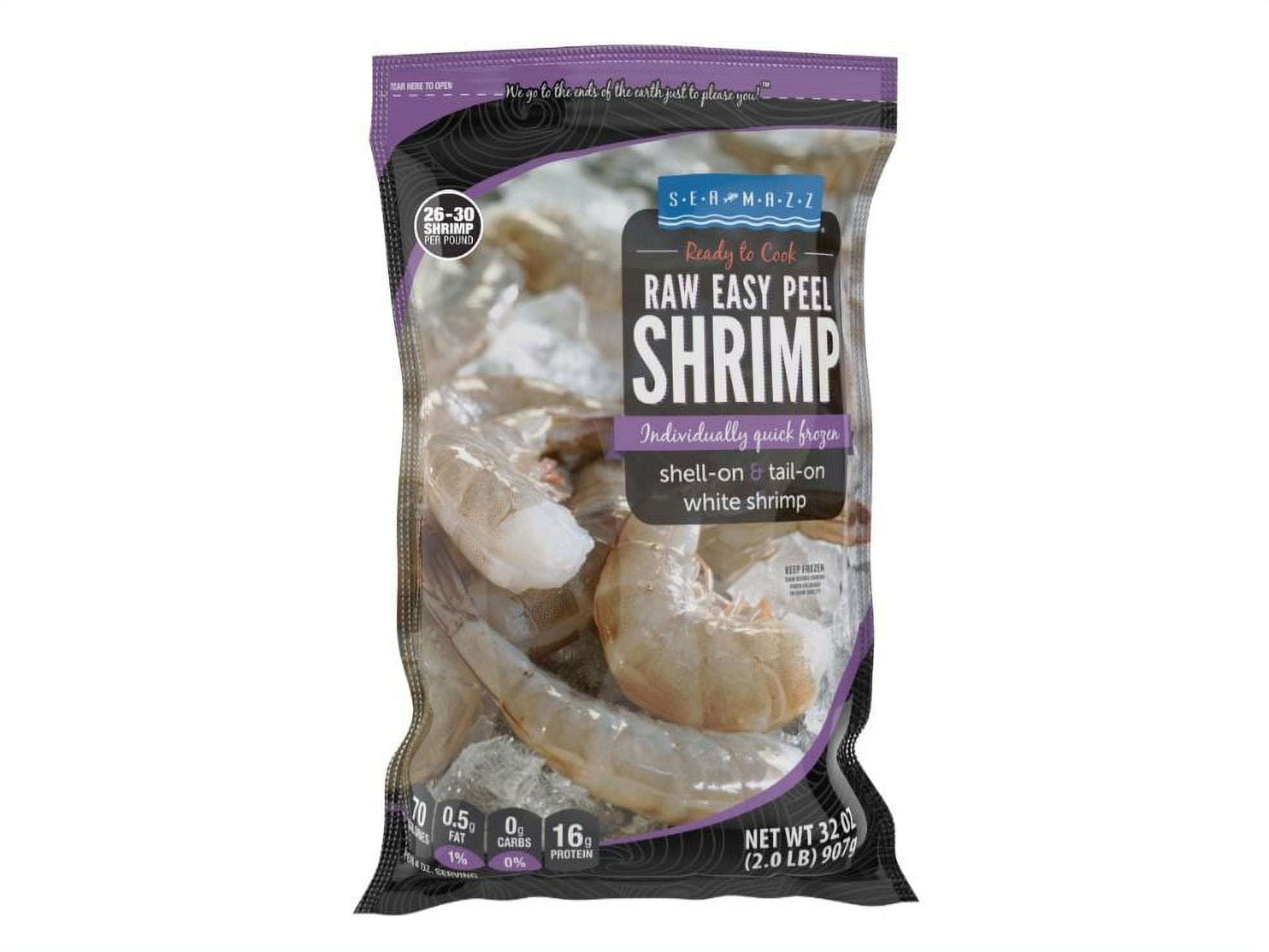 Seamazz The Mazzetta 26/30 Easy Peel Raw White Shrimp 2lbs (PACK OF 10 ...