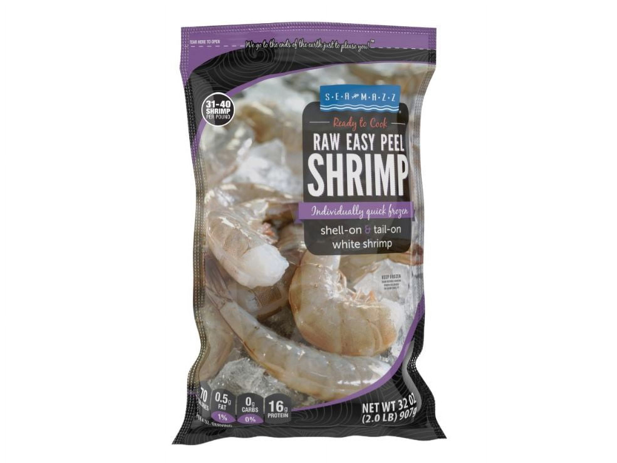 Seamazz The Mazzetta Ez Peel Raw White Shrimp 2lbs (PACK OF 10 ...