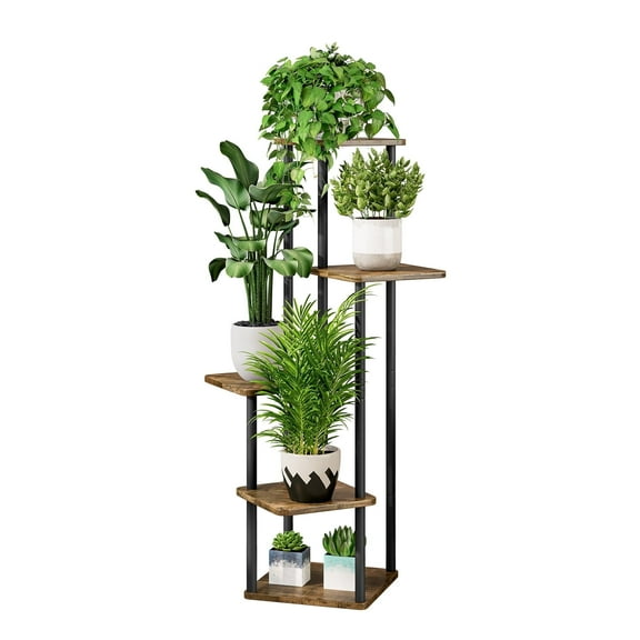 Metal Plant Stand Indoor Outdoor for Multiple Plants, 5 Tiered Folding ...