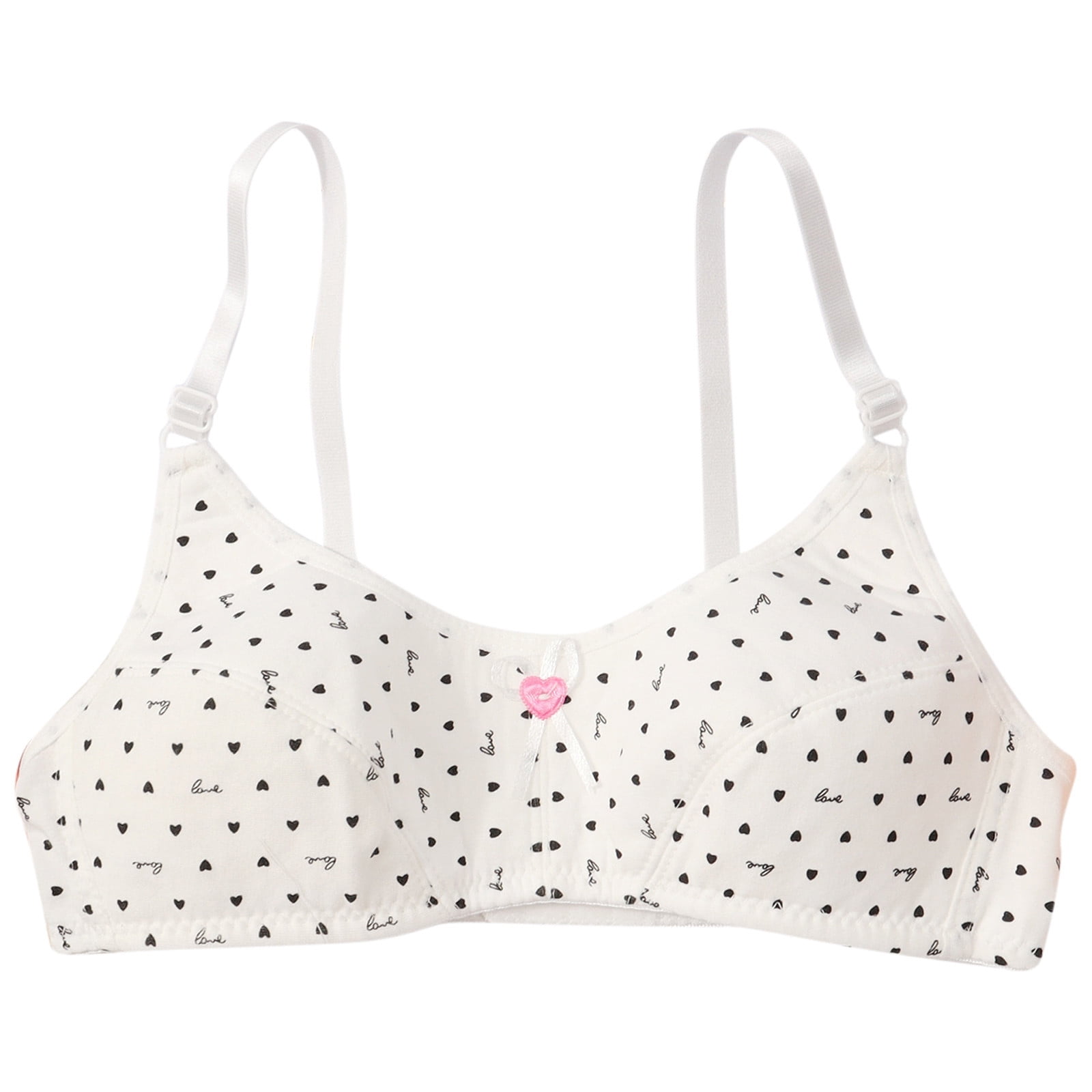 Seamless Bras Girls Sports Training Bras Cotton Wireless Cute Printed ...
