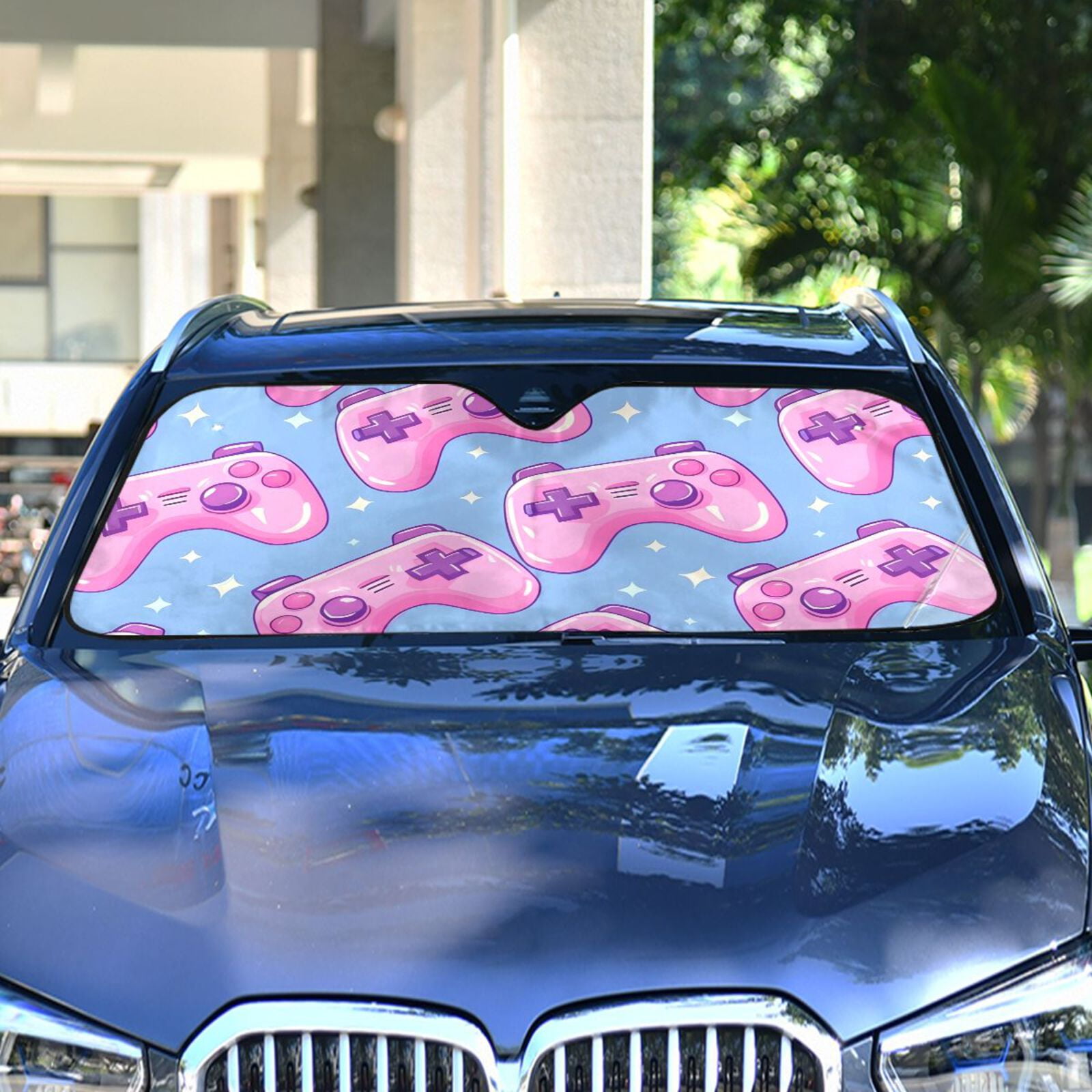 Seamless Bright Pattern with Pink Joysticks Automotive Front Car ...