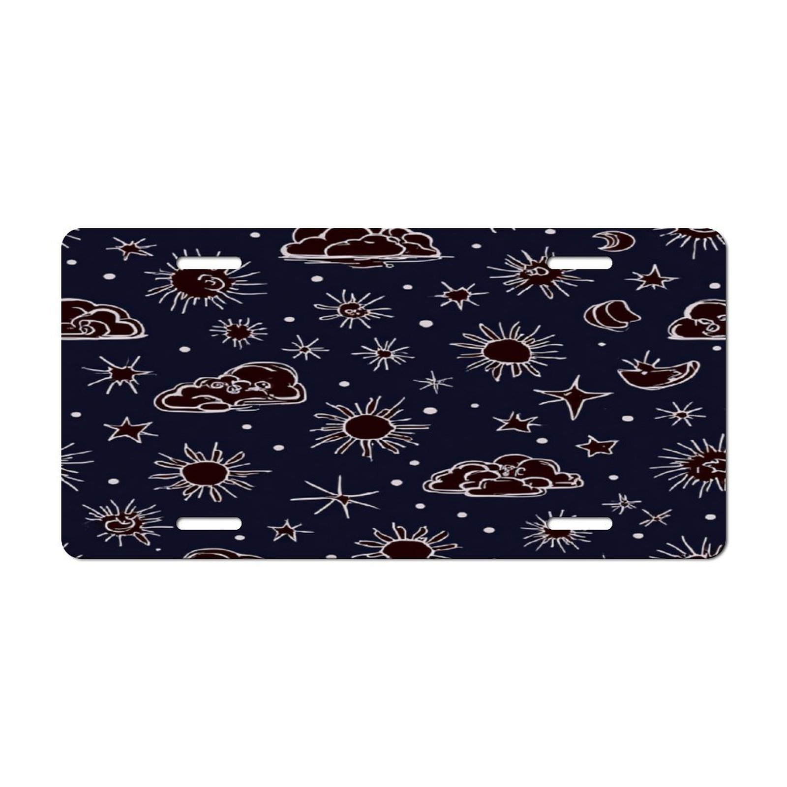 Seamless Celestial Pattern with Suns, Moons, And Stars Car Decorative ...