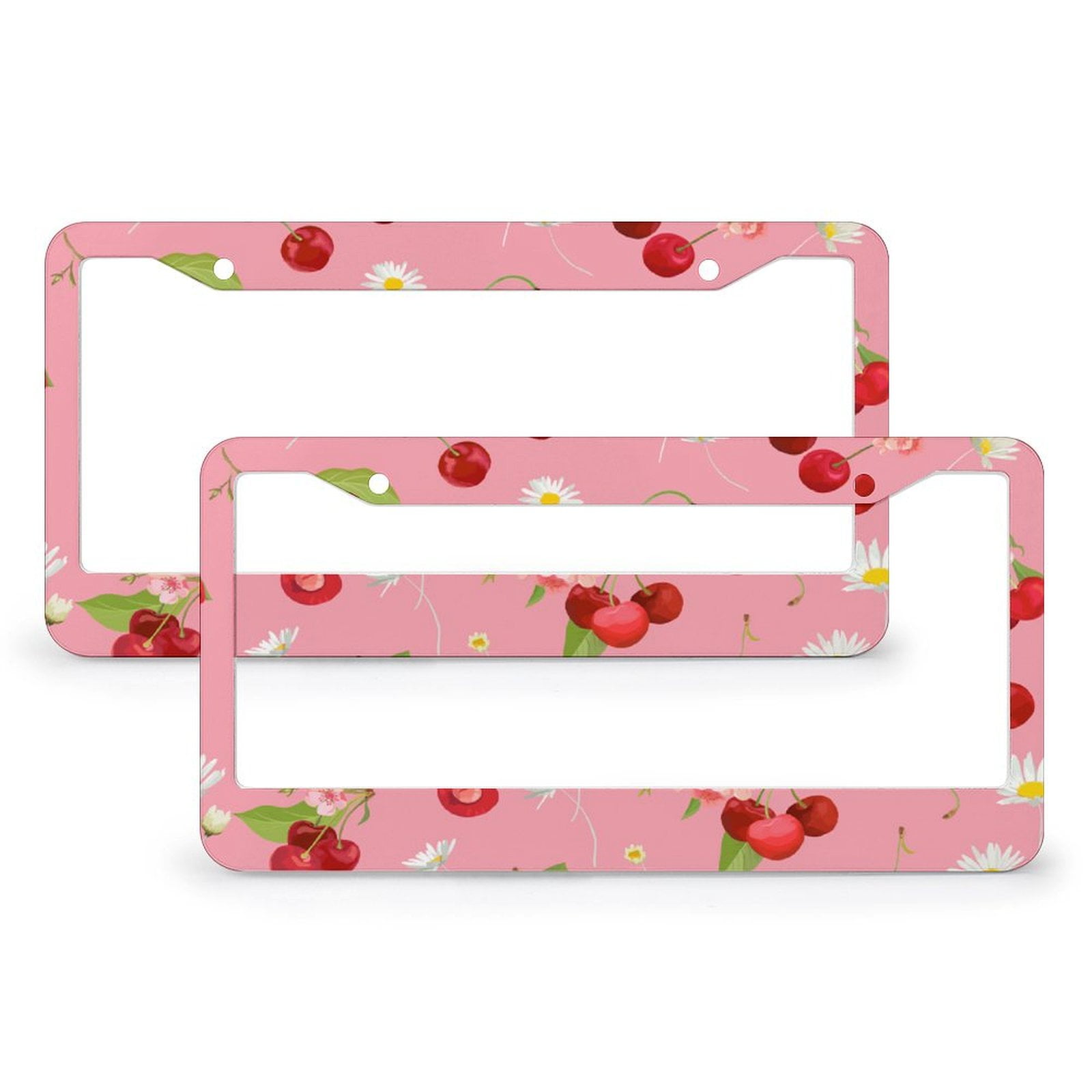 Seamless Cherry Pattern With Summer Berries License Plate Frames - 2 ...