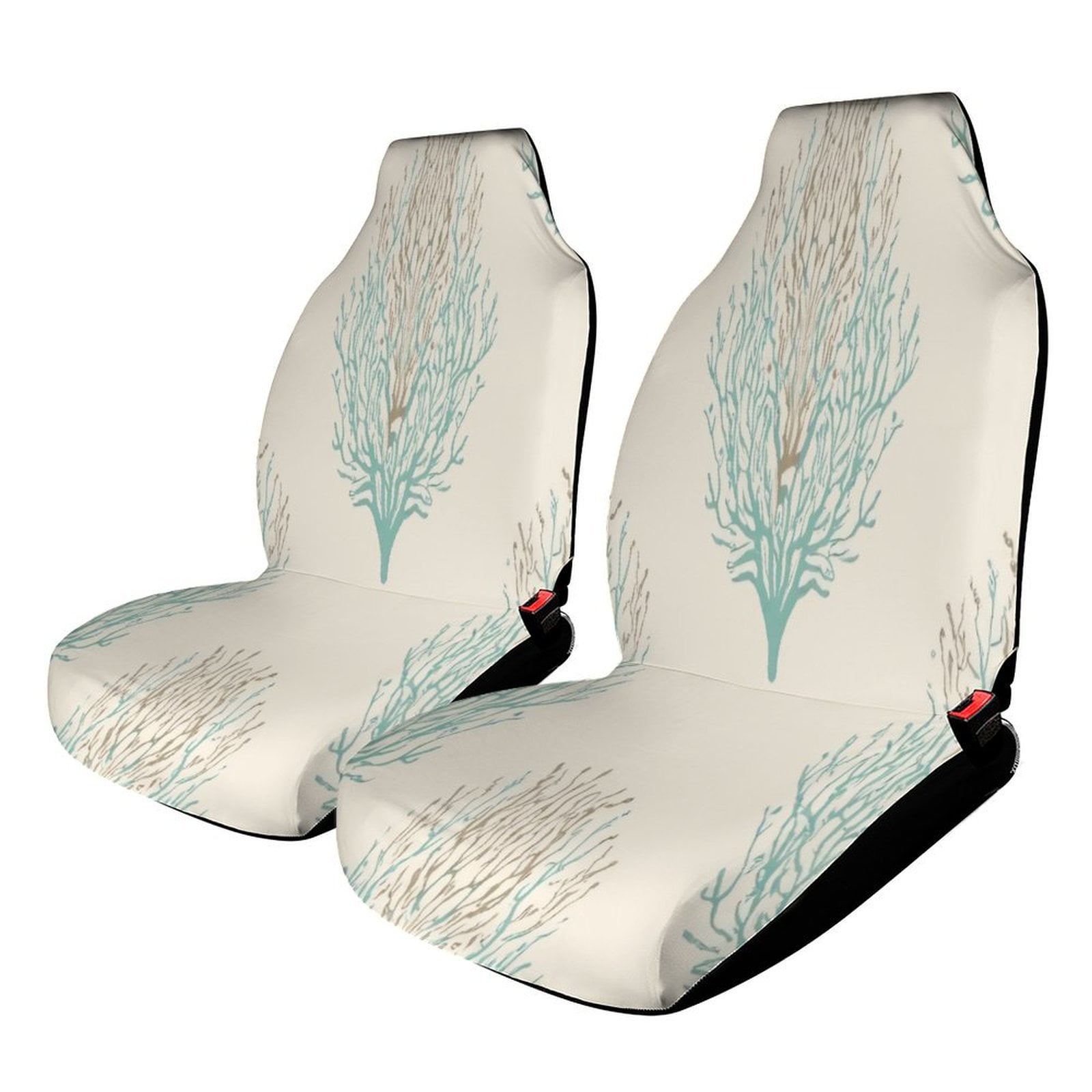 Seamless Coral Pattern Car Seat Covers,Universal Auto Front Seats ...