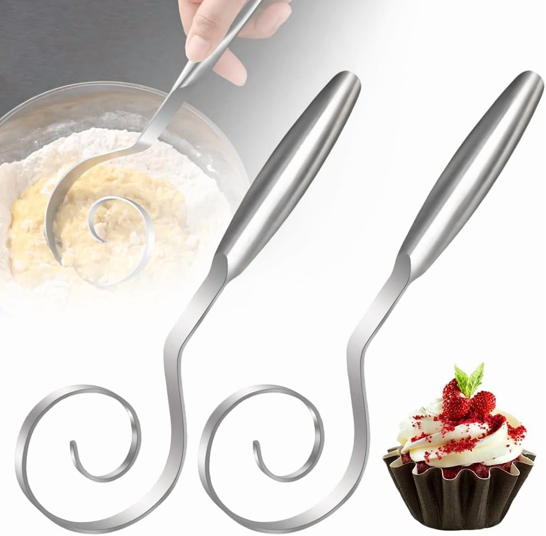 Seamless Dough Whisk, 2026 New Stainless Steel Dough Whisk for Home ...