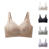 Seamless Fixed Cup Non Wire Support Bra For Sagging Adjustable Comfort ...