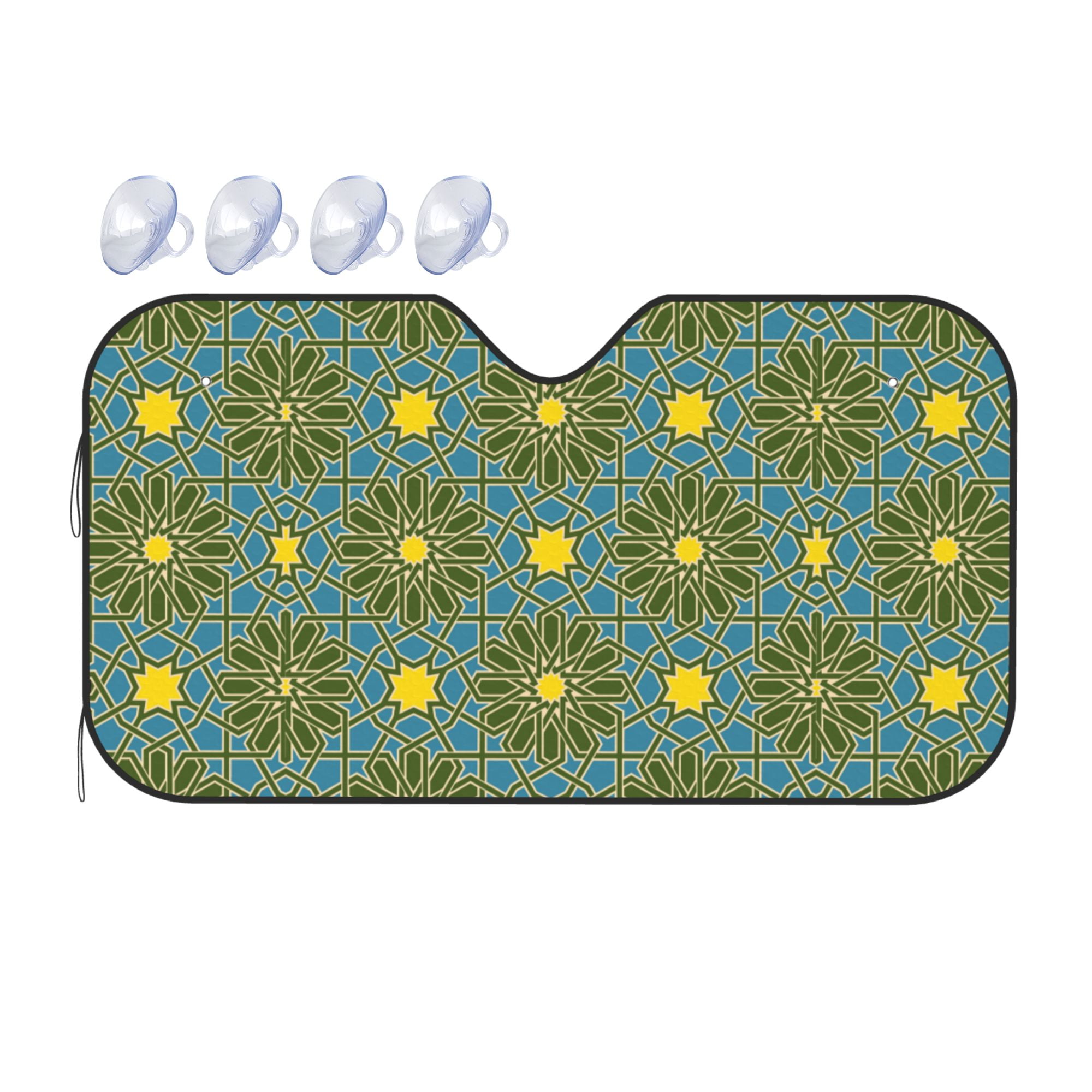 Seamless Flower Pattern 1-Piece Car Front Window Sunshade-Foldable for ...