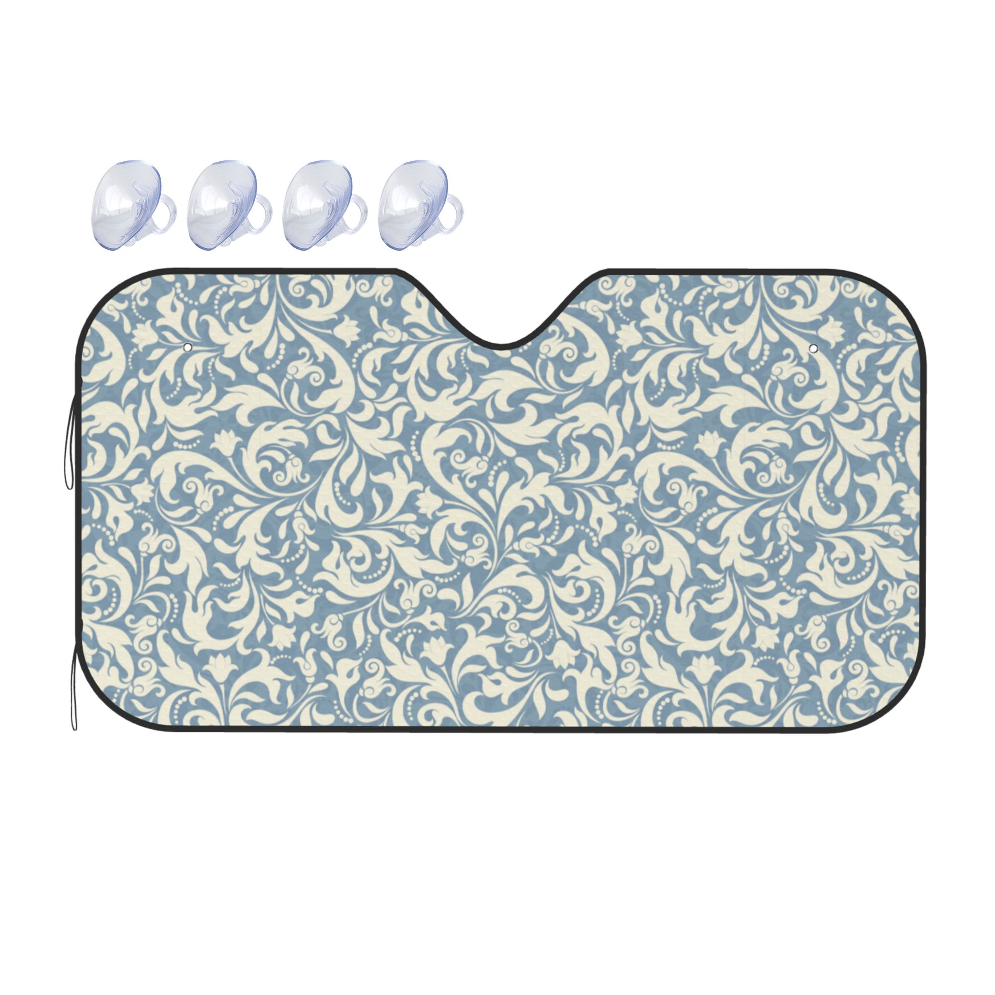 Seamless Flower Pattern 1-Piece Car Front Window Sunshade-Foldable for ...