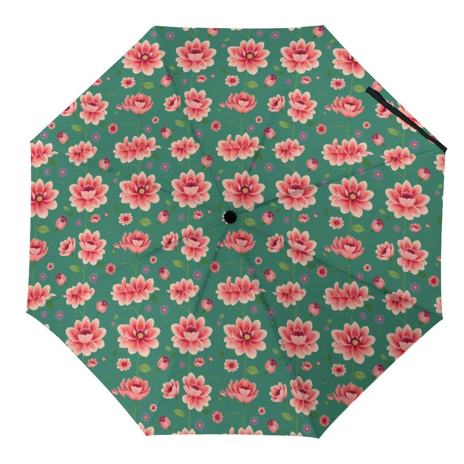 Seamless Flower Pattern Sunscreen Parasol Outdoor Convinient Folding ...