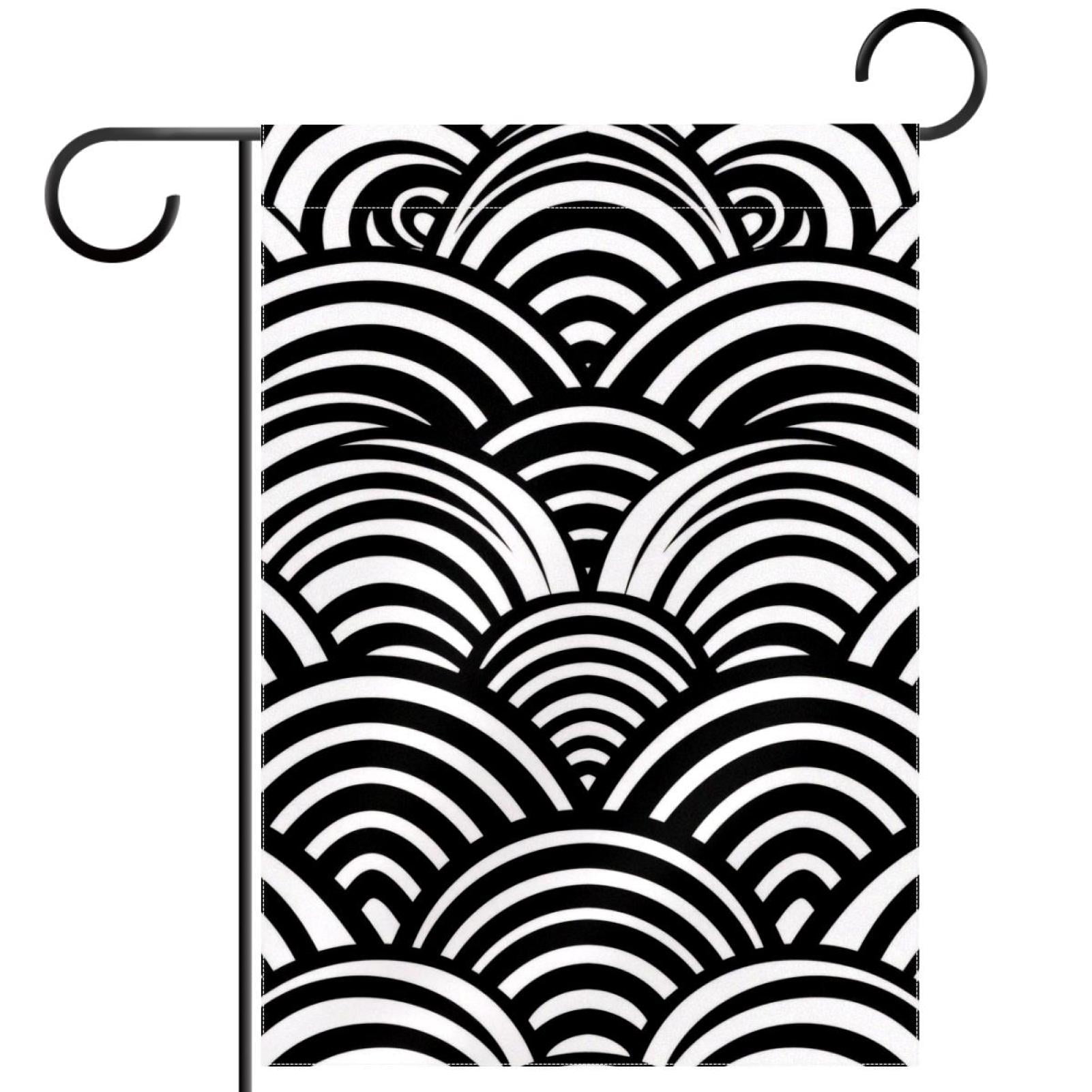 Seamless Geometric Waves Pattern Decorative Garden Flag for All Seasons ...