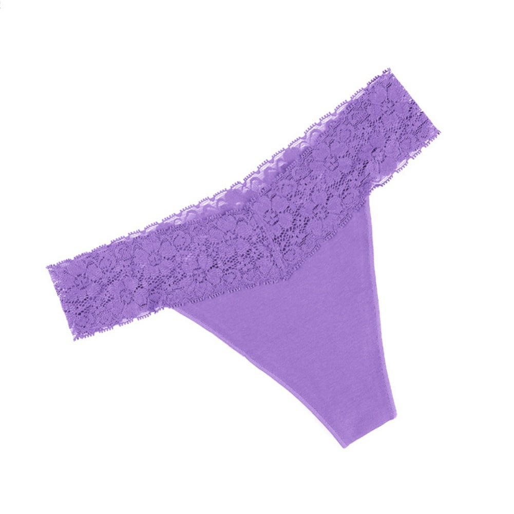 Seamless Lace Thongs For Women No Show Thong Underwear Lady Breathable