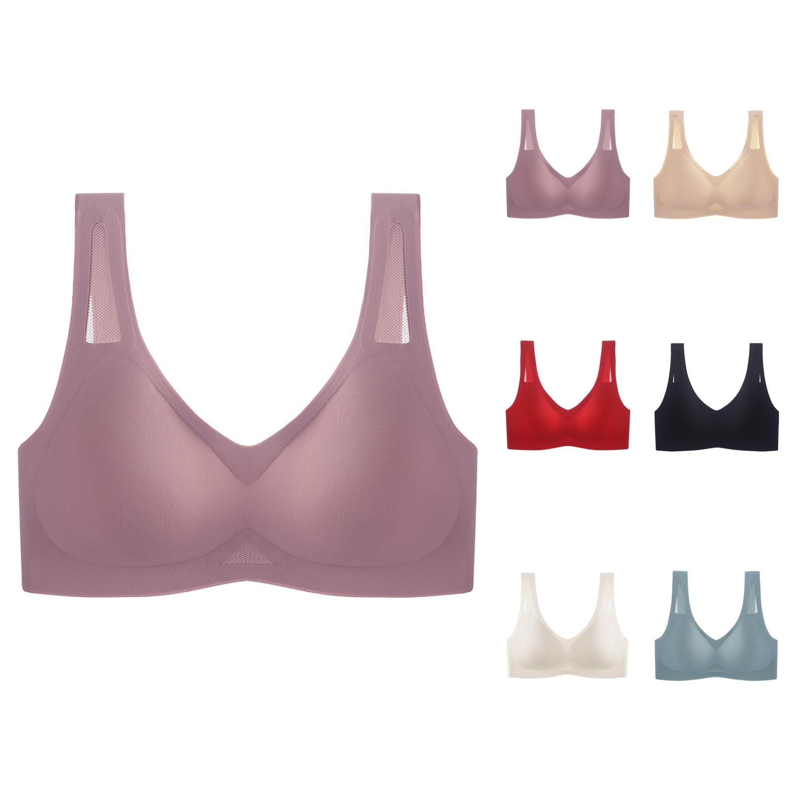 Seamless Latex Bra Is Designed To Make Large Smaller. It Features A Gathering Top Support Side ...