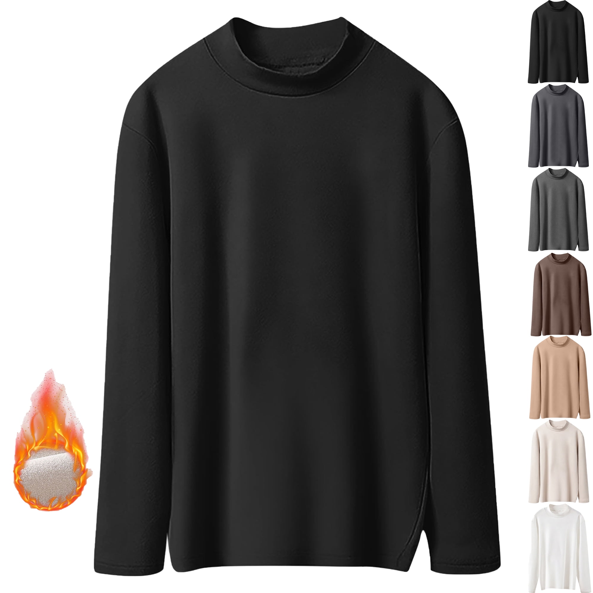 Seamless Layering Shirts for Women Autumn Winter Warm Long Sleeve Shirt ...