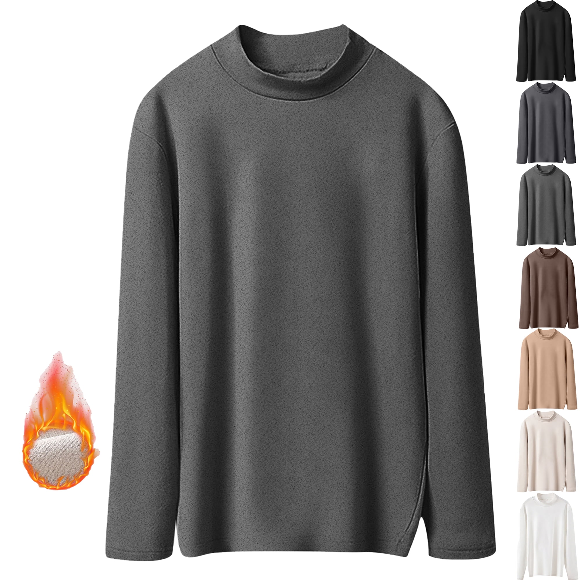 Seamless Layering Shirts for Women Autumn Winter Warm Long Sleeve Shirt ...