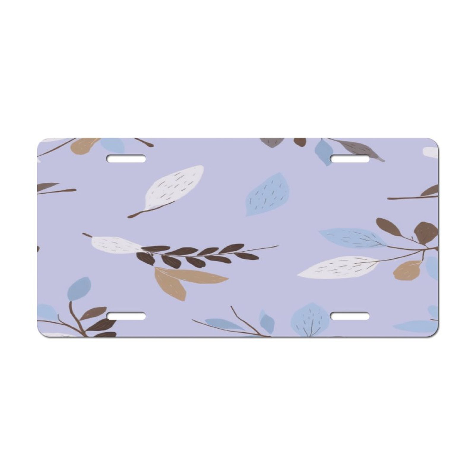 Seamless Leaf Pattern on Lilac Background Car Decorative Front License ...