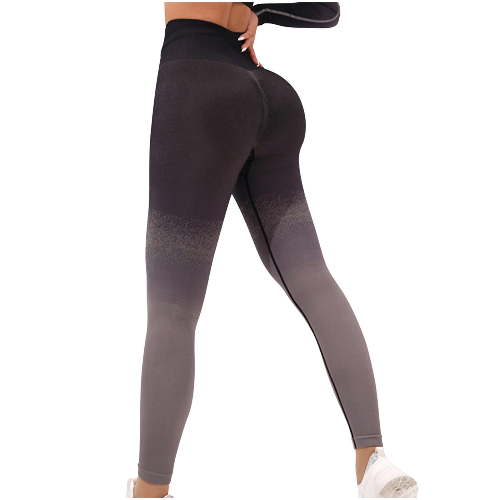 Seamless Leggings for Women Gradient Print Tummy Control High Waisted ...